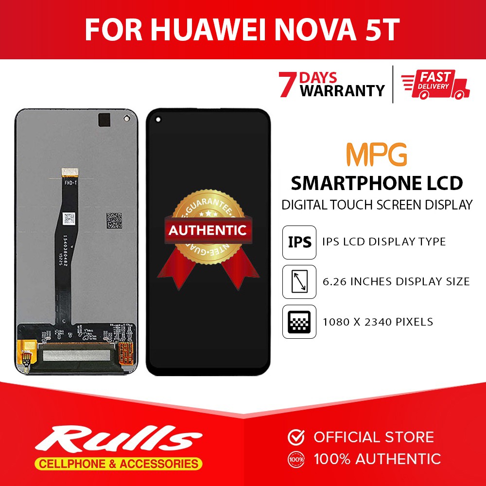 Smartphone LCD for Huawei Nova 5T Digital Touch Screen Display Frame ...