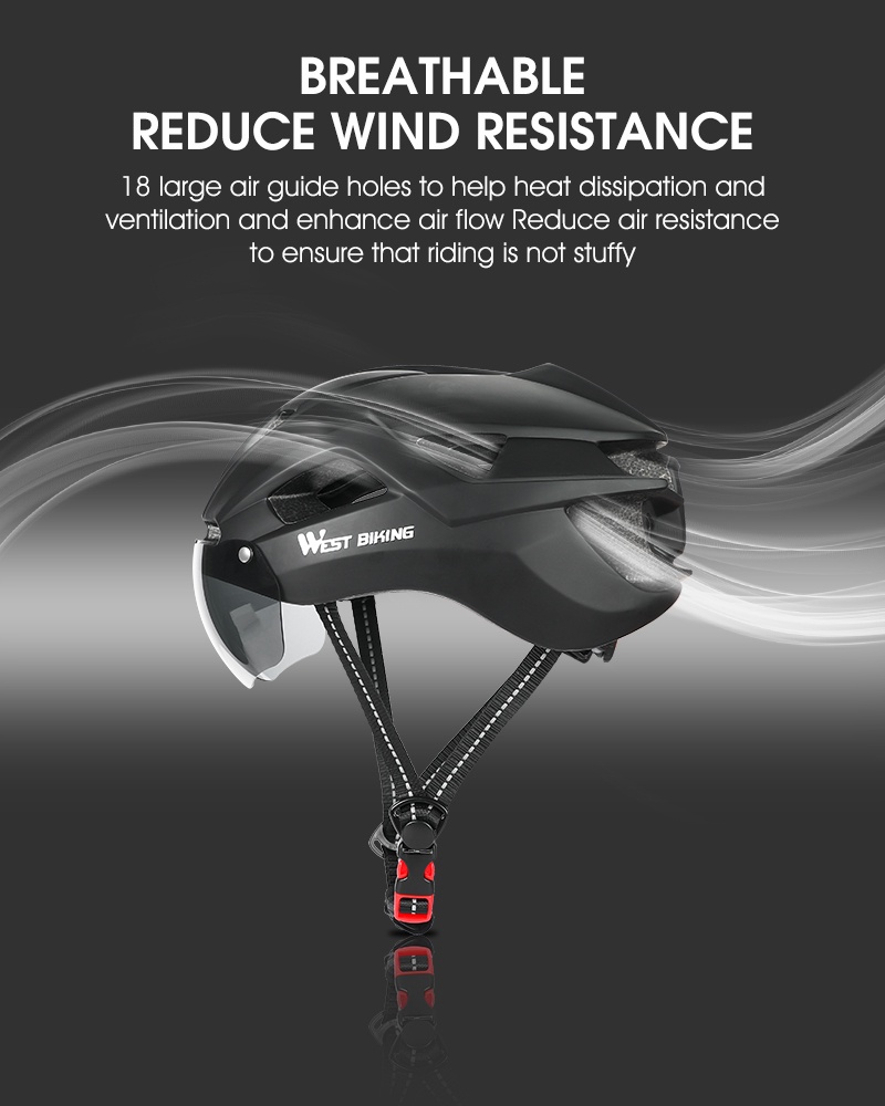 【Free Balaclava】WEST BIKING Outdoor Road Mountain Bike Helmet with Rear ...