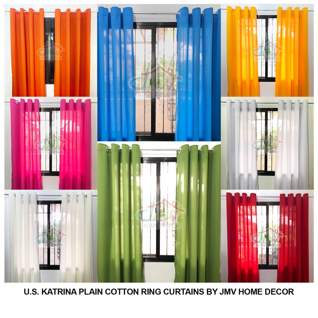 Plain Cotton Ring Curtain Sale for Window | Shopee Philippines