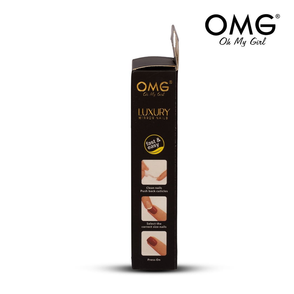 OMG Luxury Mirror Nails Finger Round DD005 Light Blue | Shopee Philippines