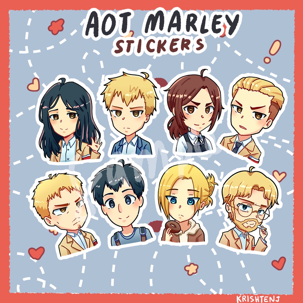 Attack on Titan Marley Matte Vinyl Stickers : Krishten | Shopee Philippines