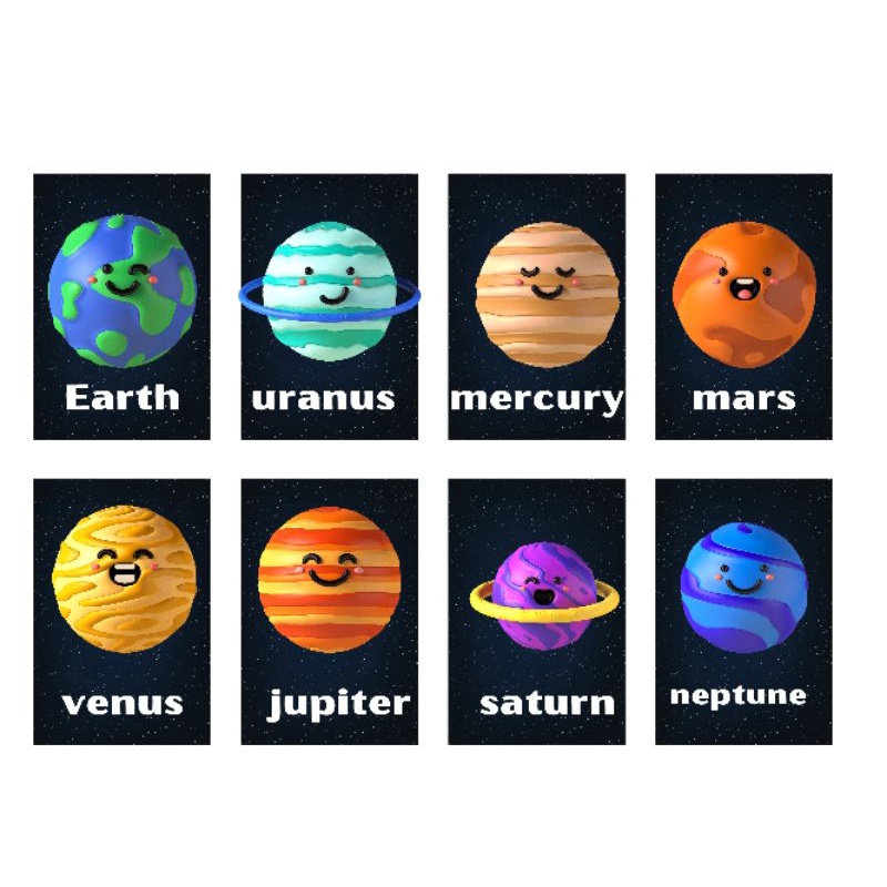 PLANETS IN THE SOLAR SYSTEM FLASHCARDS | Shopee Philippines