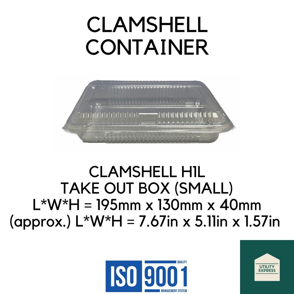 [10pcs / 20pcs] Clamshell Plastic Containers / OPS Plastic Food ...