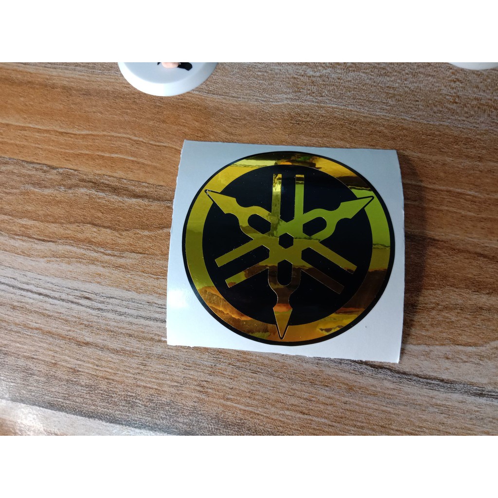 Sticker Decal Yamaha Logo Gold 1pc. | Shopee Philippines