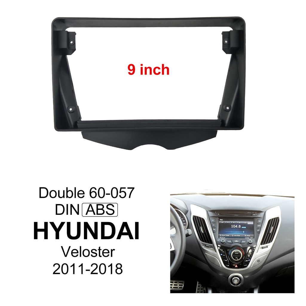 Car Radio Fascia For 2011-2017 Hyundai Veloster 9 Inch Frame Android ...