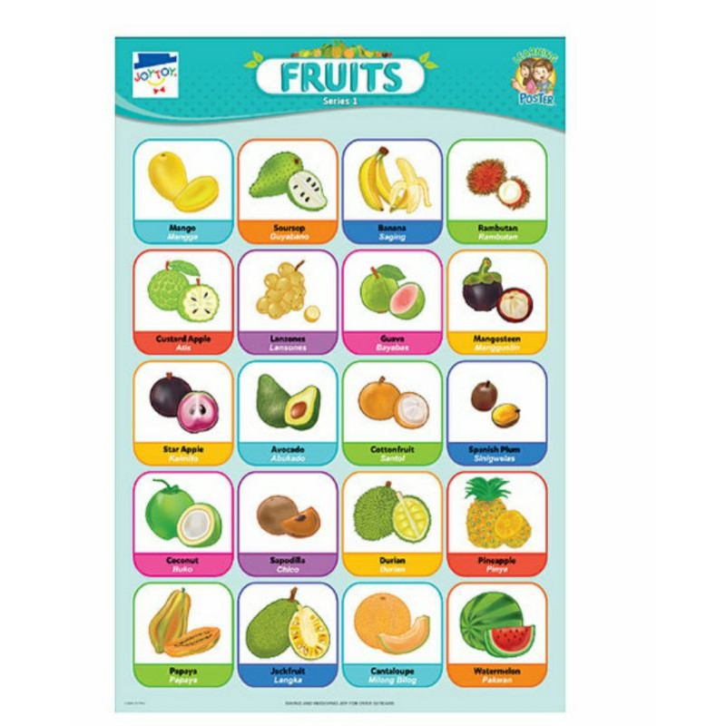 Joytoy Early Learning Posters 2,3,4(Min of 3 posters/order) | Shopee ...