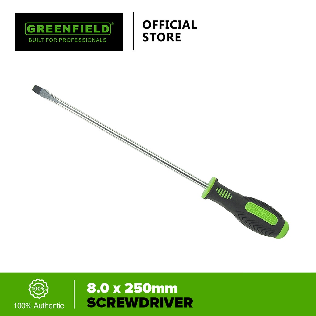 Greenfield Bi-Mat Screwdriver 8.0 X 250mm SL- Hand Tools | Shopee ...