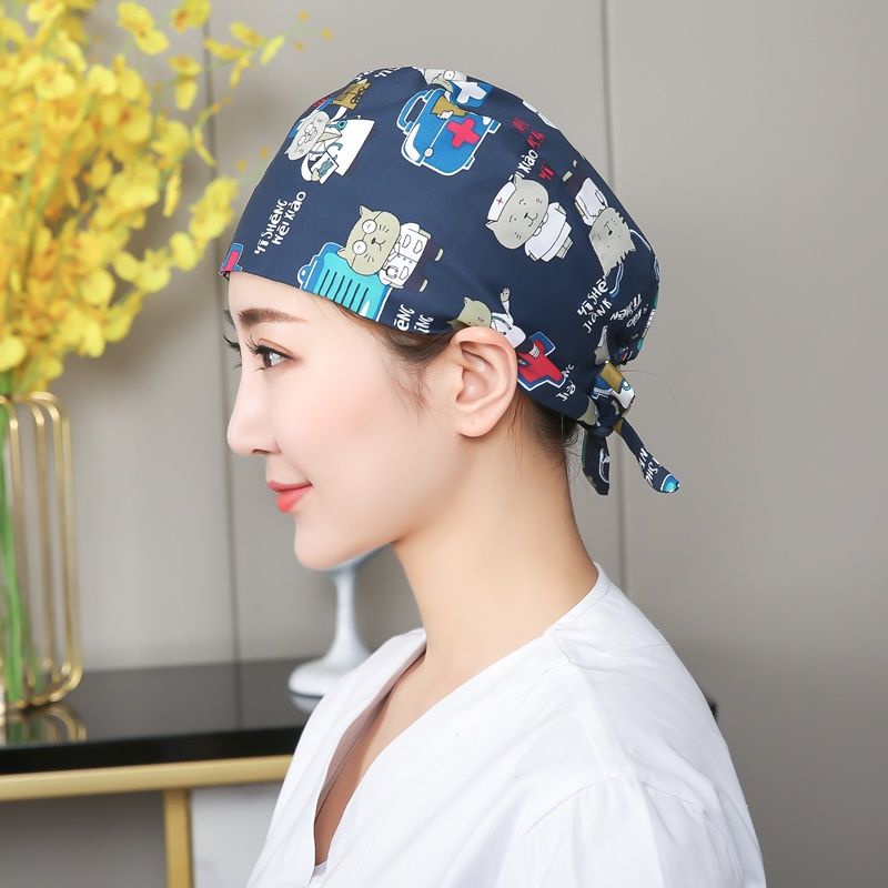 Surgical caps Ajustable Built-in sweat towel surgical cap doctor nurse ...