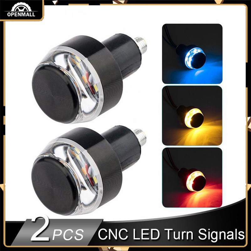 OM 1pc/2pcs Motorcycle LED Handlebar End Turn Signal Light DC 12V White ...