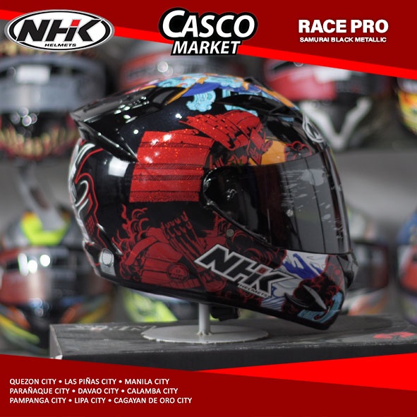 NHK HELMET RACE PRO SAMURAI FULL FACE SINGLE VISOR MOTORCYCLE VISOR ...