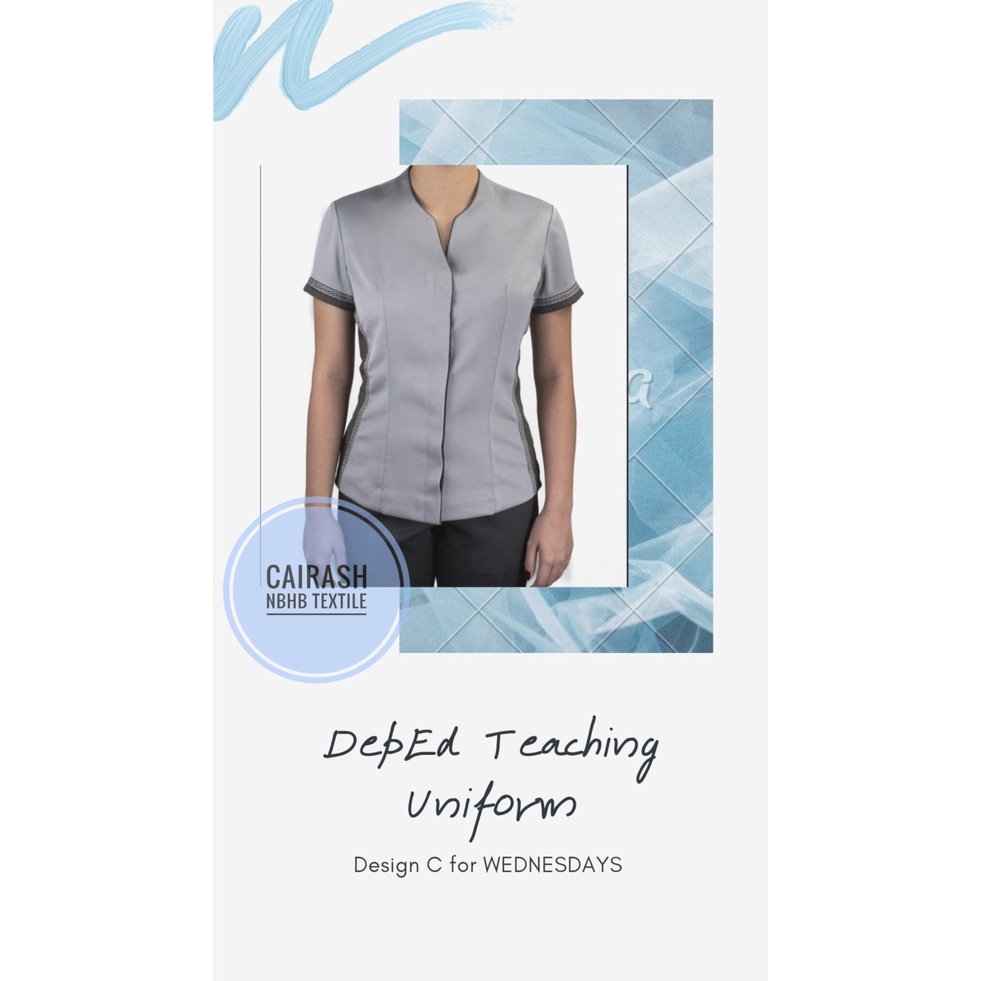 Fabric Only Prescribed Dep ed School Official Female Teacher Uniform ...