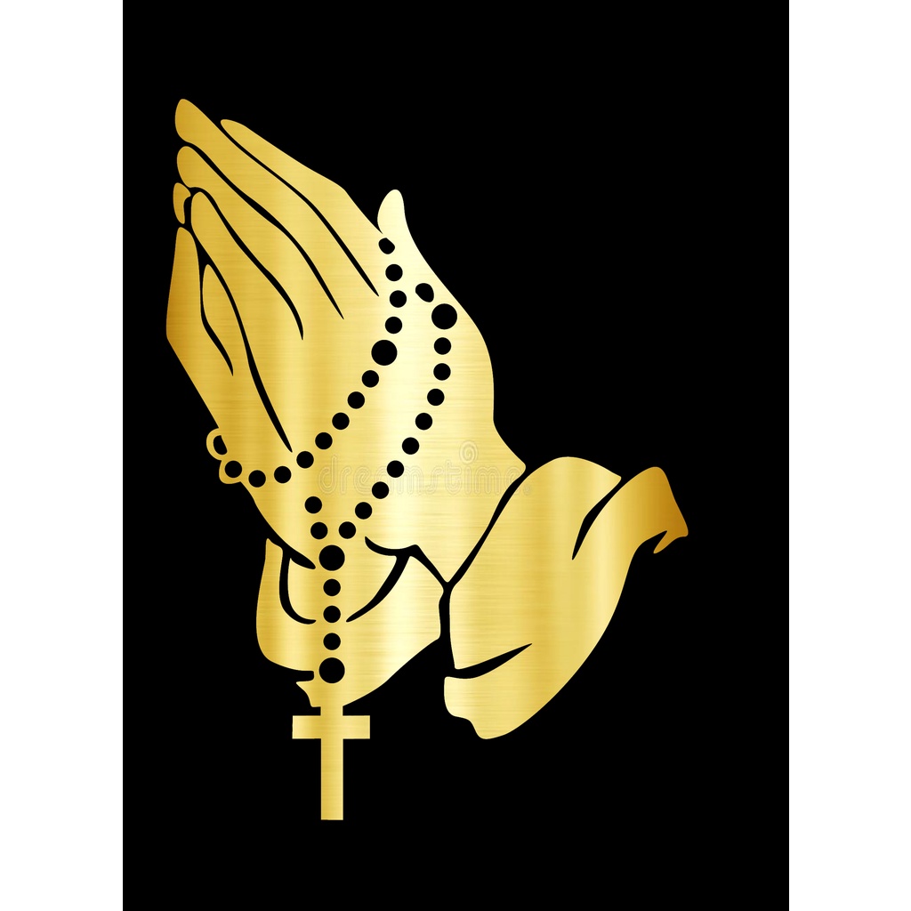 Praying Hand With Rosary Religious Christian Sticker Decal For ...