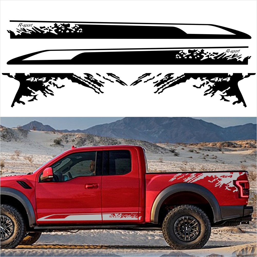 Car Sticker 4X4 Off Road Graphic Vinyl Decal For Ford Ranger Raptor ...