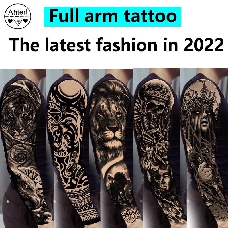 Full Arm Tattoo Stickers [Anterl Magic Tattoo] 48X17cm Temporary pluss ...