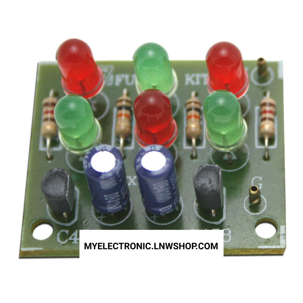 FUTUREKIT FA133 Set To Print Circuit Disco Light Led6 Lights Assembled ...