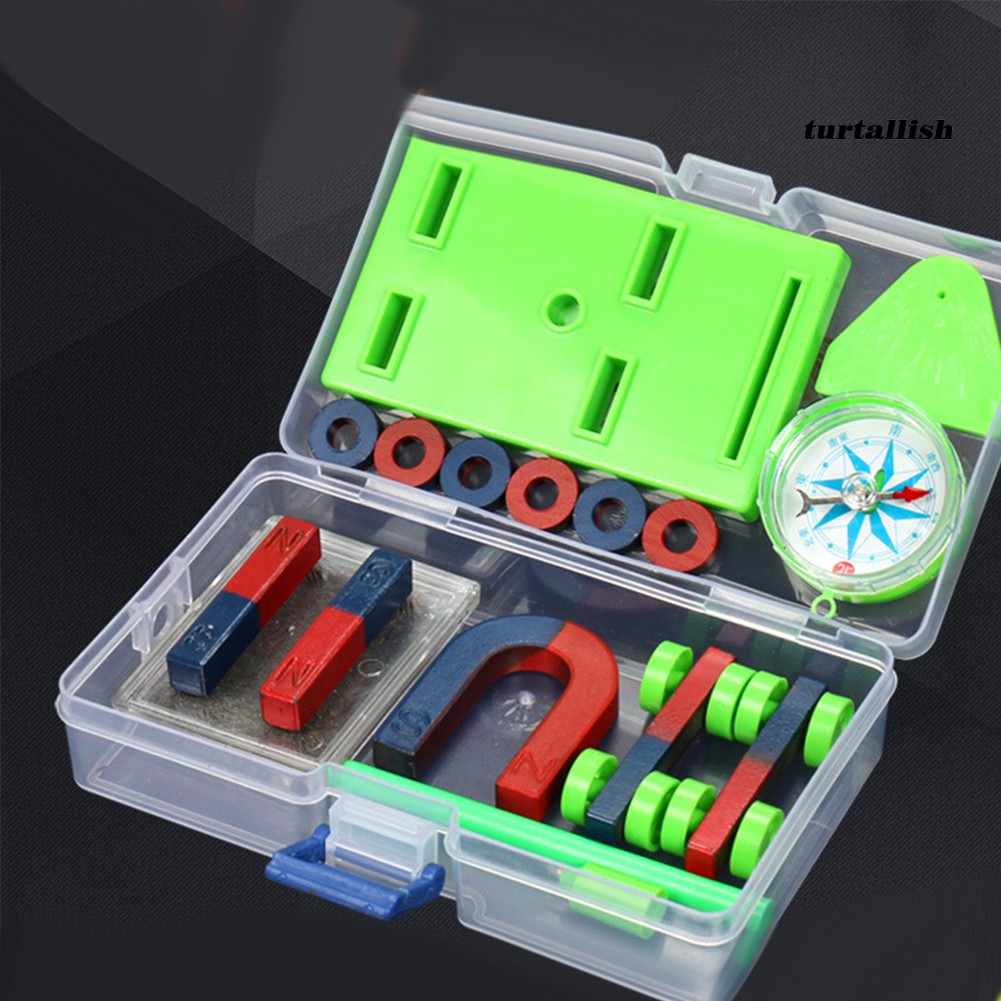 TUR_DIY Bar Ring Horseshoe Compass Magnets Set Science Experiment Tool ...