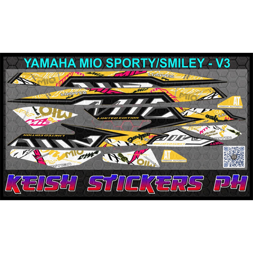 Stock Decal / Graphics kit for Mio Sporty / Smiley V3 | Shopee Philippines