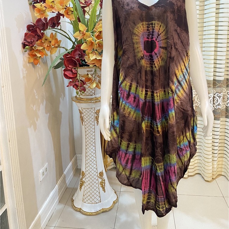 BATIKMOTO Tiedye Summer Beach wear Batik Daster Dress Pure Rayon ...