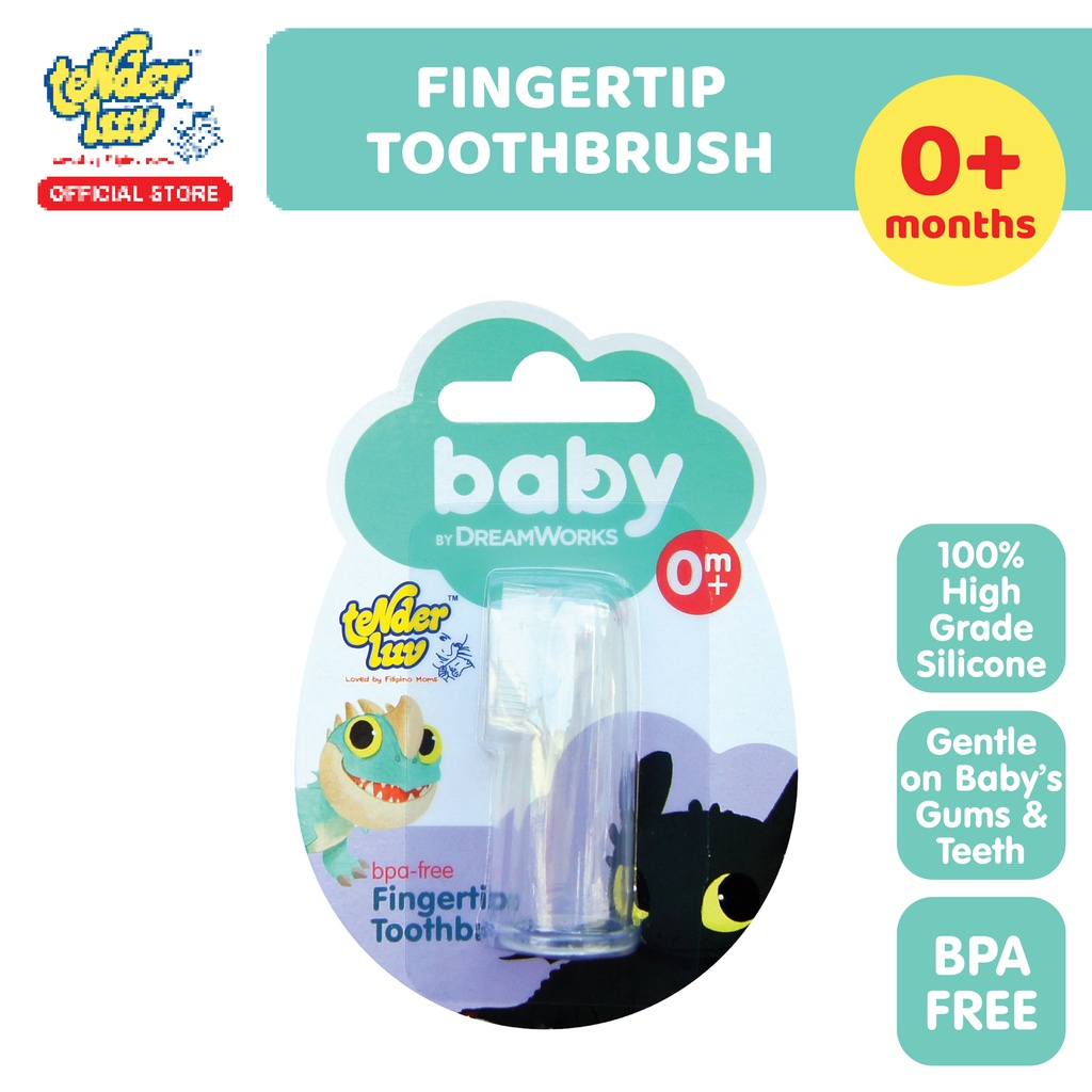 Tender Luv Baby Silicone toothbrush Fingertip Baby Toothbrush | Shopee ...