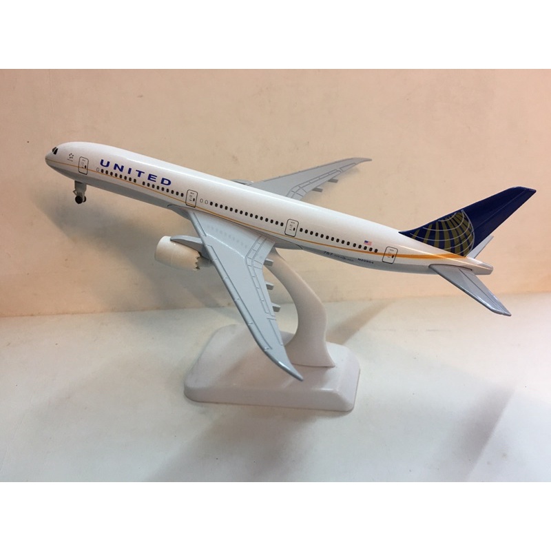 8 inches United 787 with Landing Gears Die Cast Airplane Collection for ...