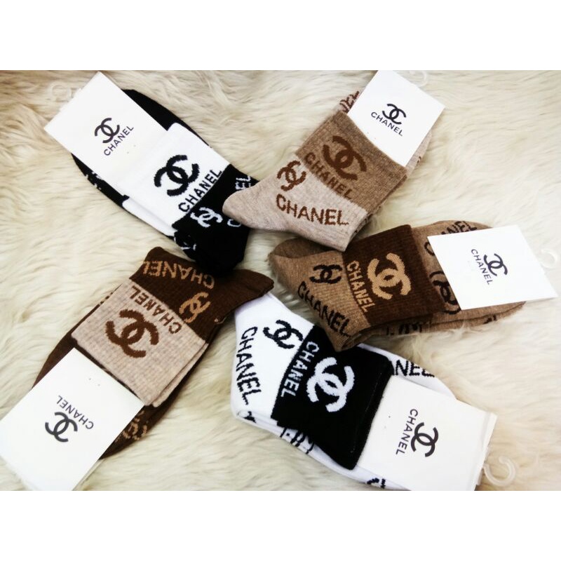 KOREAN LV/GUCCI/CHANNEL fashion unisex sock 10pairs | Shopee Philippines