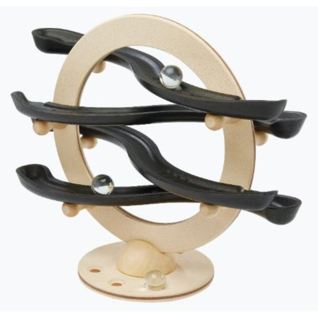 PlanToys Wooden Toy 5342 Curvy Click Clack Crystal Ball Slippery Rail ...