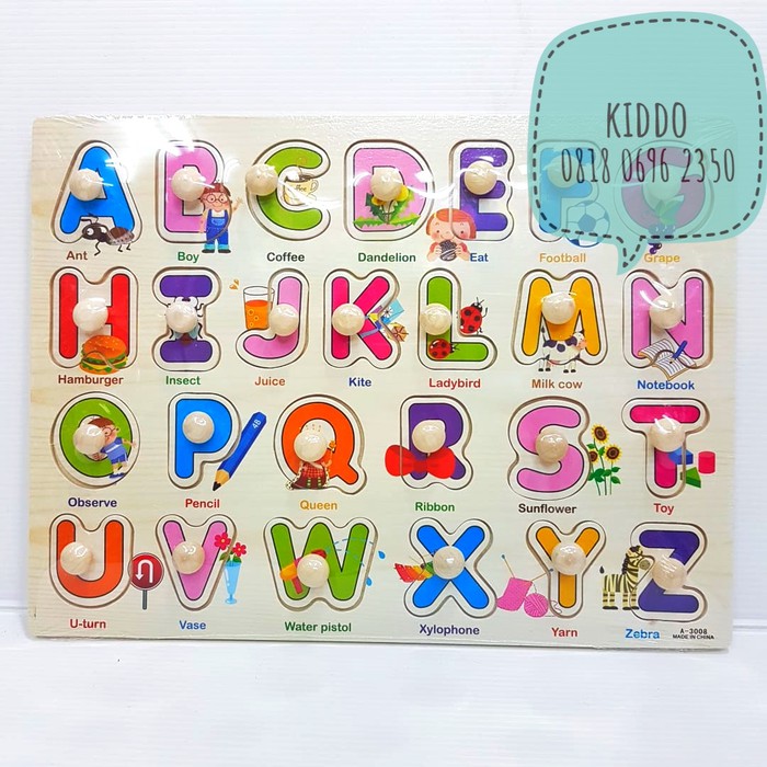 KAYU Educational Toys - Wooden puzzle - Alphabet Letters With Pictures ...