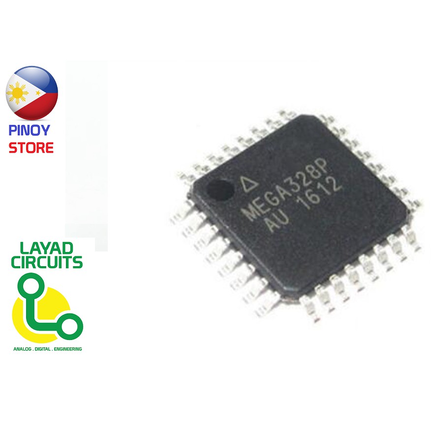 ATmega328P-AU microcontroller IC SMD surface mount same as MCU of ...