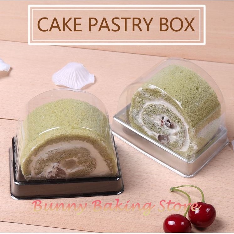 Plastic box for sliced sponge cake rolls A93 (set of 10 boxes) | Shopee ...