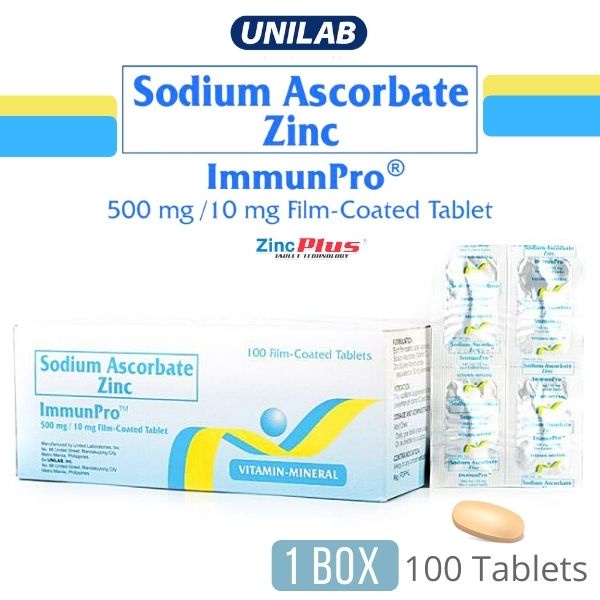 Immunopro Vitamin C with Zinc for Adult Immunity 100 Tablets/32 Tablets ...