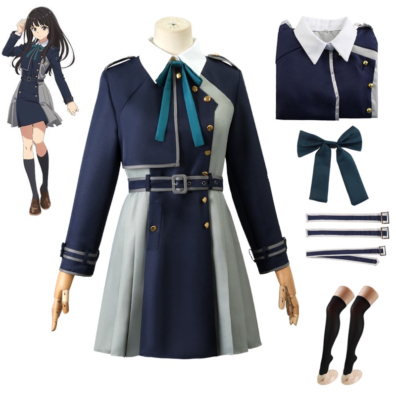 Anime Lycoris Recoil Nishikigi Chisato/Inoue Takina Cosplay Costume ...