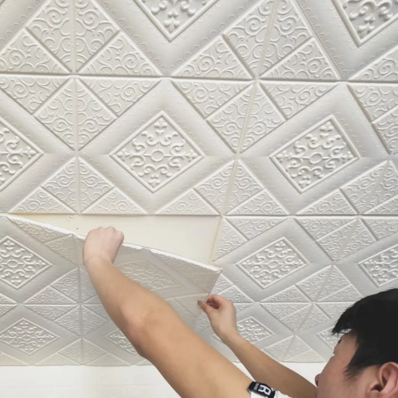 Ceiling Wall Sticker Decorative Stereo Wall Sticker Waterproof Foam ...