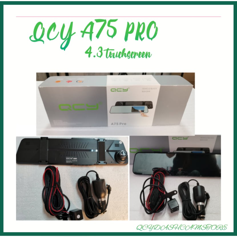 new!!! ORIGINAL QCY A75 PRO SLIM 4.3 Inch 1080HD Dash Cam Video ...