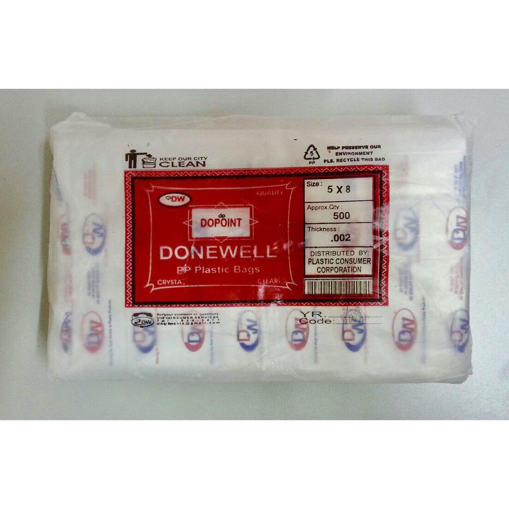 5x8 002 pp clear plastic 500pcs | Shopee Philippines
