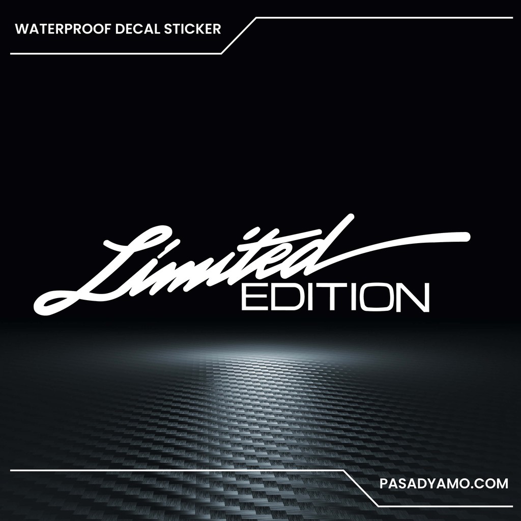 Limited Edition Logo Decal Sticker for Cars Motorcycles 2 x 6 inches ...