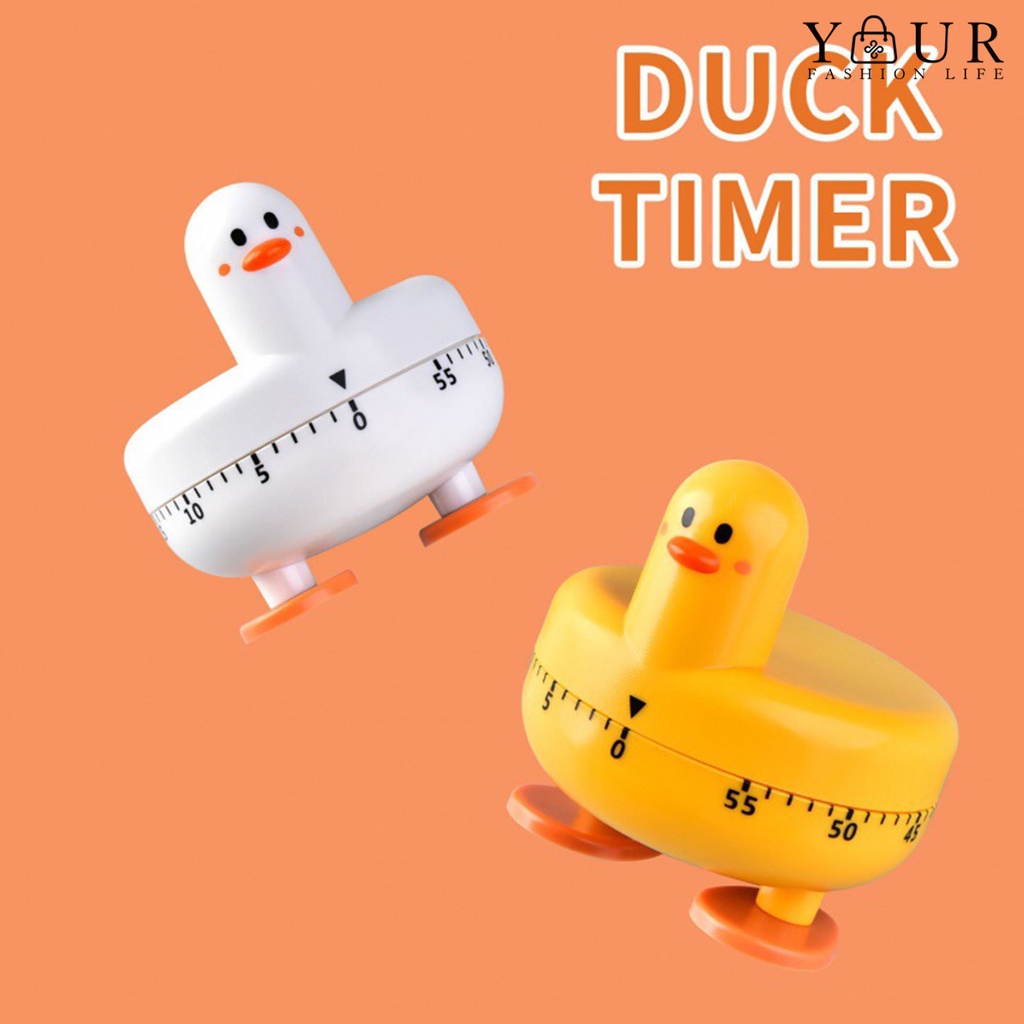 YL Kitchen Timer Eye-catching Cartoon Shape Plastic Lovely Duck ...