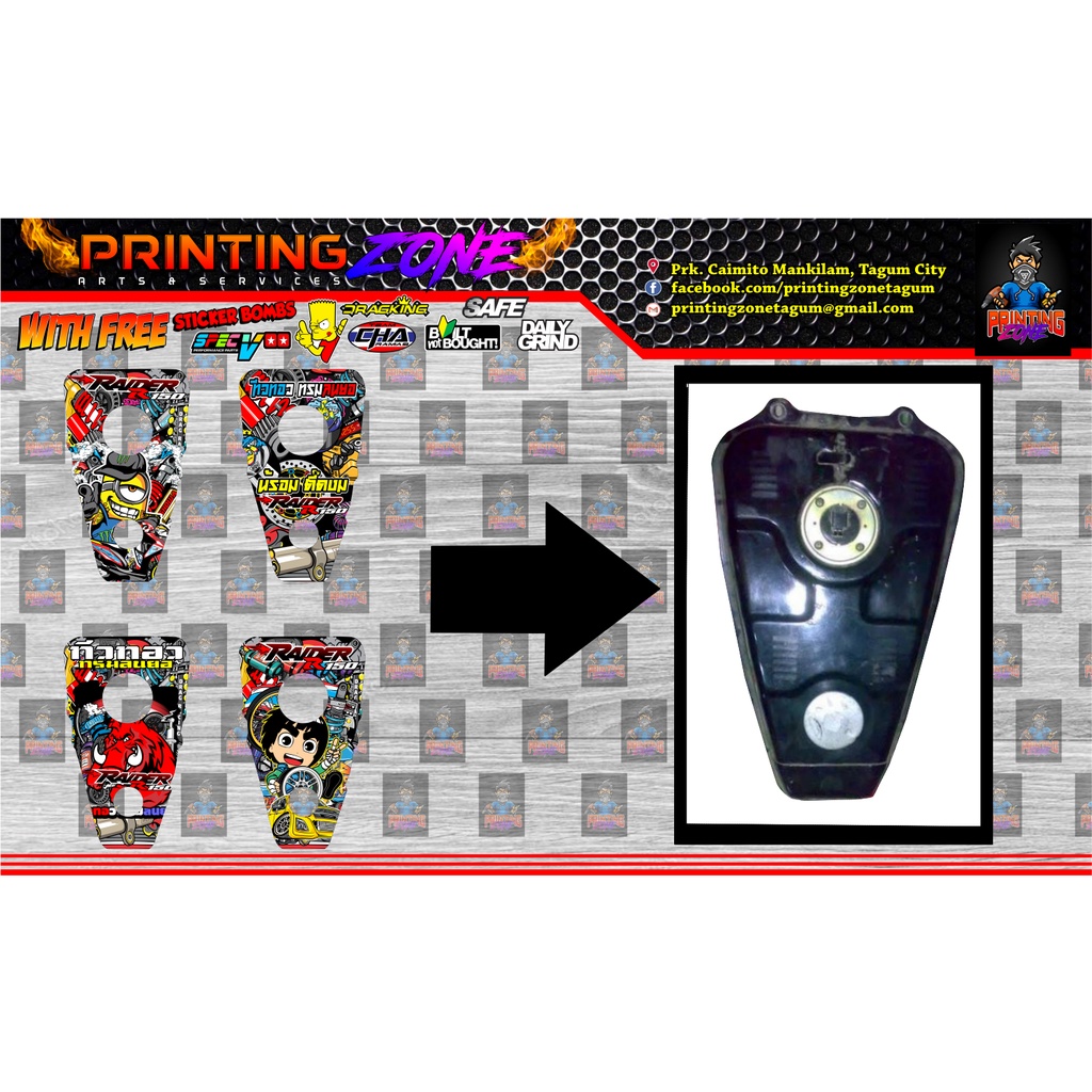 SUZUKI RAIDER R150 Reborn Gas Tank Sticker Decals | Shopee Philippines