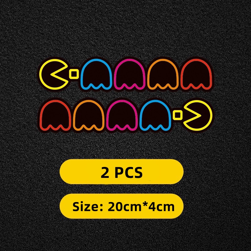 Car Sticker Game Pac Man Cartoon Cute Lovely Funny Reflective ...