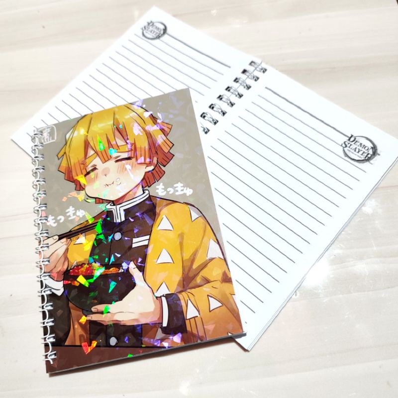 (Small Size) 54 Designs Holographic A6 Notebook Kimetsu no Yaiba Anime ...