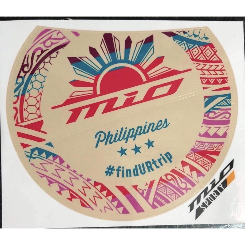 MIO SPORTY FRONT #findurtrip DECALS PRINTED LAMINATED | Shopee Philippines