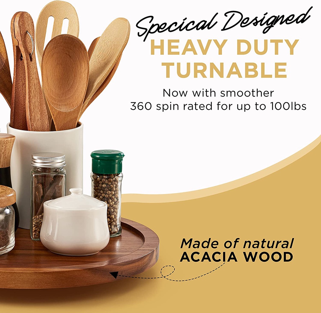 Kitchen Turntable Storage for Table Countertop Pantry Lazy Susan ...