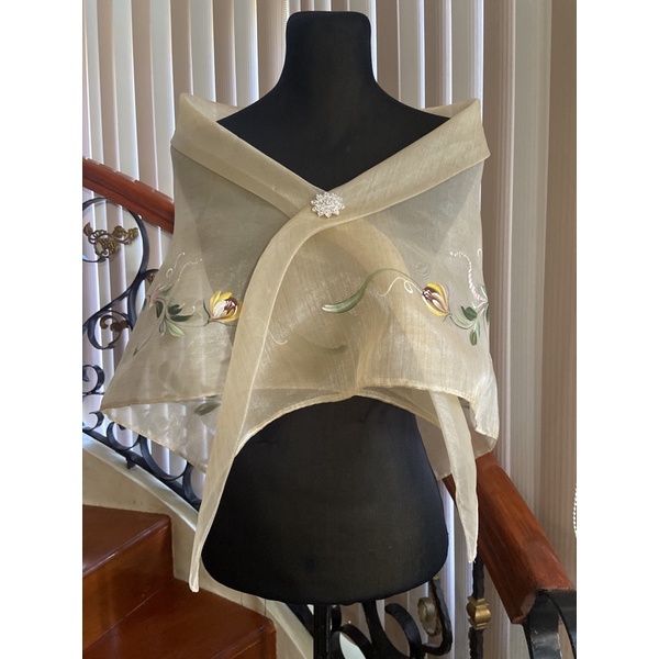 Filipiniana Alampay w/ Hand Painting Design (FREE BROOCH) REGULAR TO ...