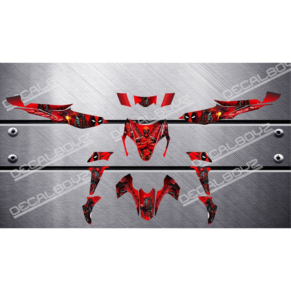 Decals, Sticker, Motorcycle Decals for Suzuki Smash 115, 005,Dead pool ...