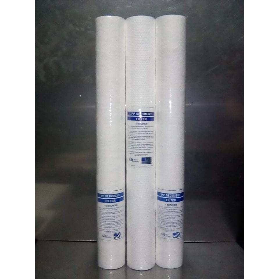 20 inch 10 / 5 / 1 micron universal melt blown PP sediment filter element for pure water filters ...