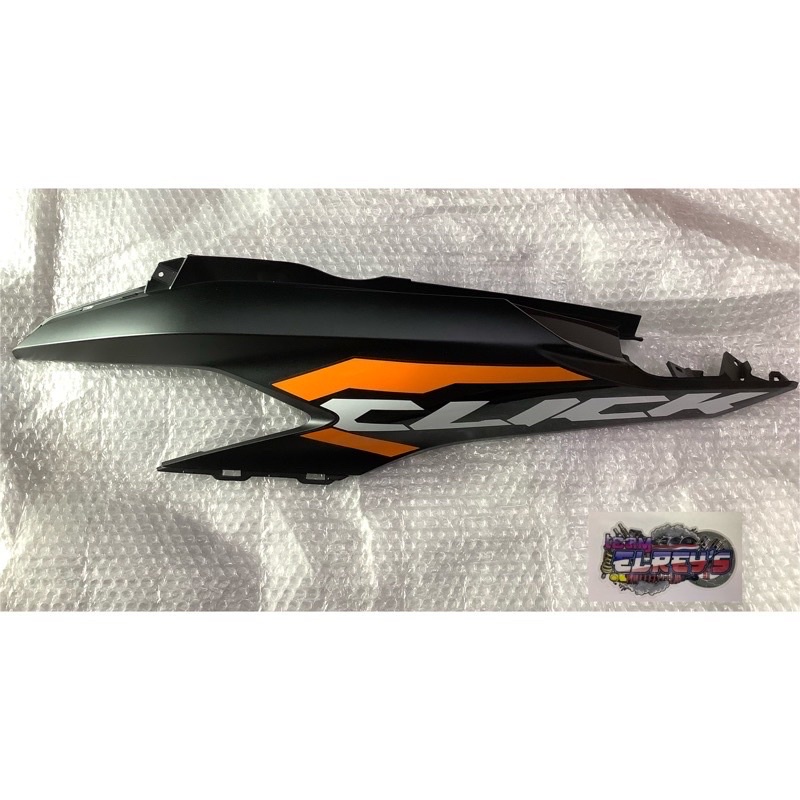 STOCK BODY COVER ( MATTE BLACK ORANGE 2019 ) FOR CLICK V2 125 | Shopee ...