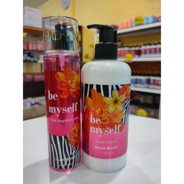 BE MYSELF Fine Fragrance Mist 236ml & Body Lotion 500ml | Shopee ...