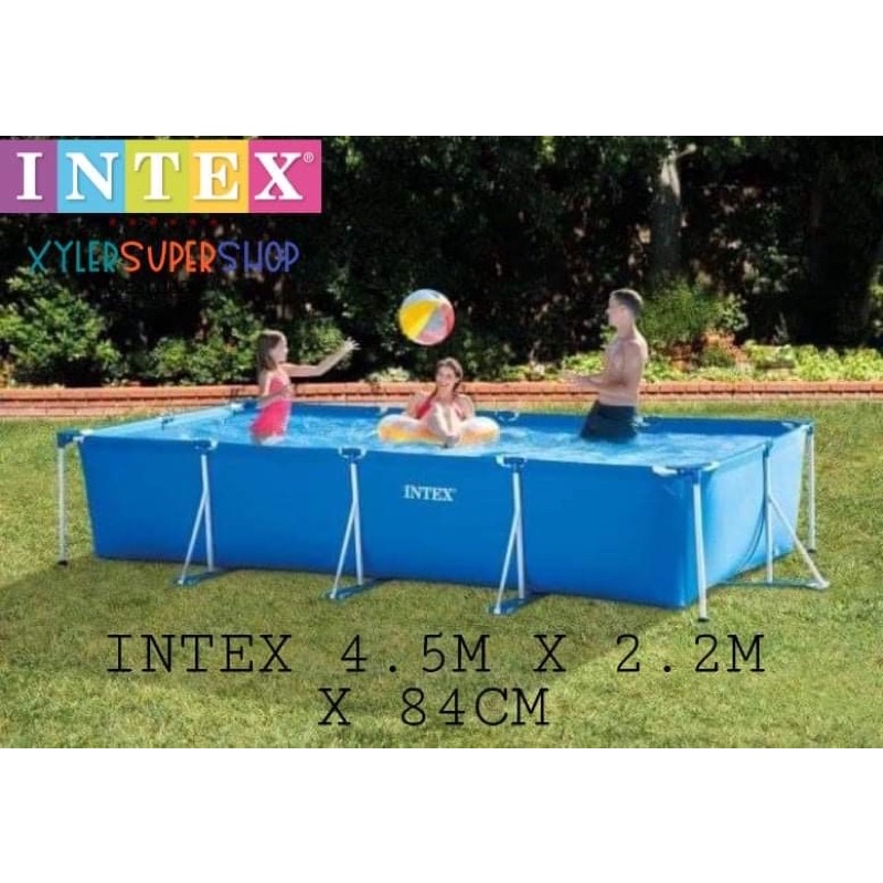 INTEX RECTANGULAR STEEL FRAME POOL | Shopee Philippines