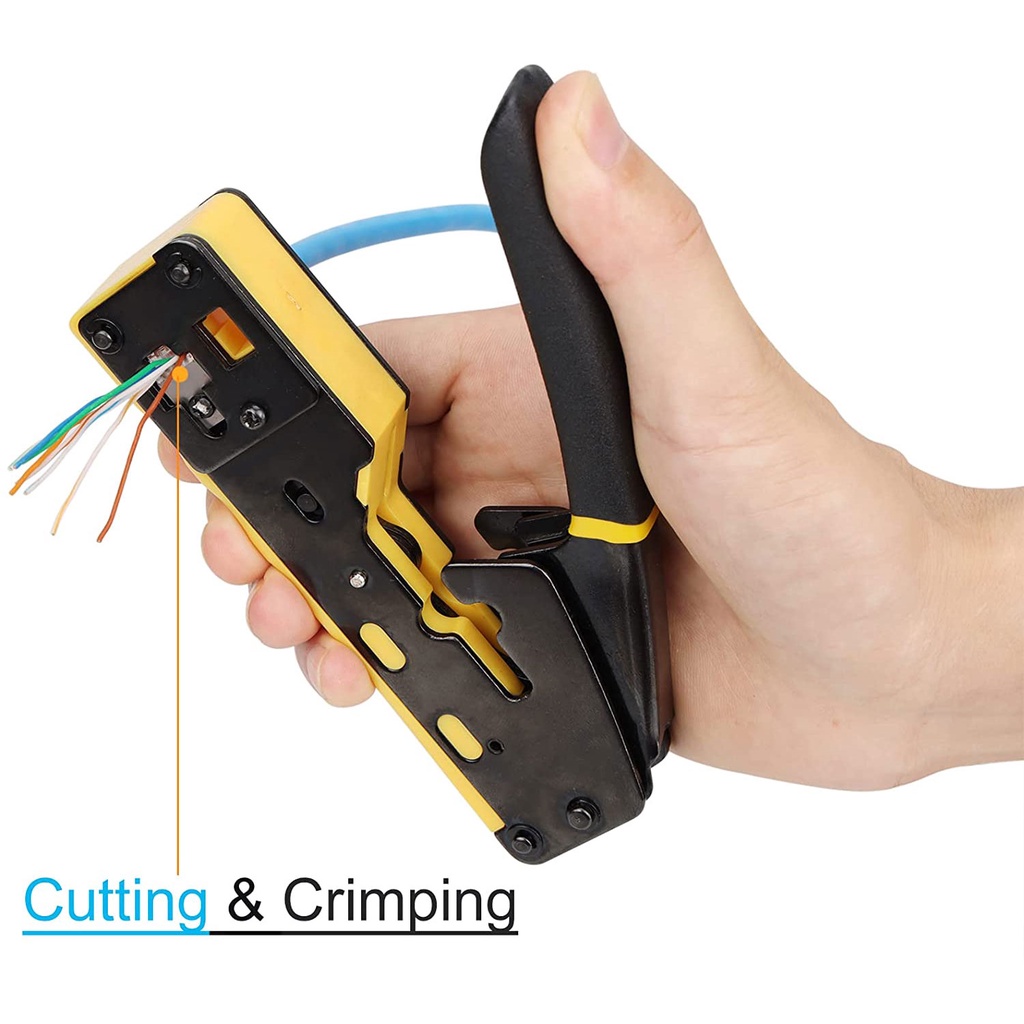 ZoeRax Cat6 Cat5 Cat5e 8P8C RJ45 Crimp Tool Pass Through Crimper Cutter ...