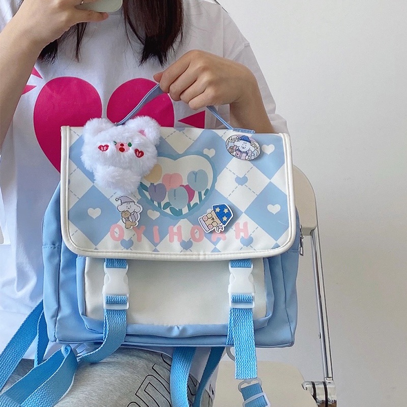 Japanese school bag ins retro feel cute soft girl portable jk bag ...
