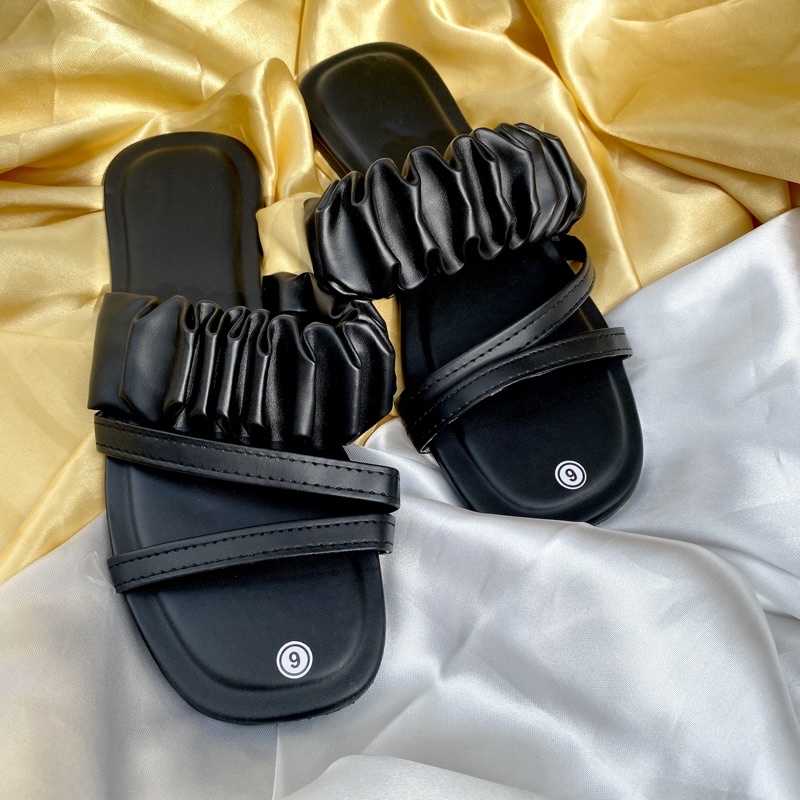 Jill Crumpled Z Straps for Womens Flats Sandals | Shopee Philippines